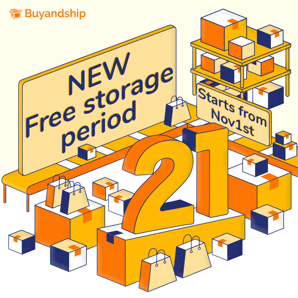 New Free Storage Period Reminder | Buyandship India